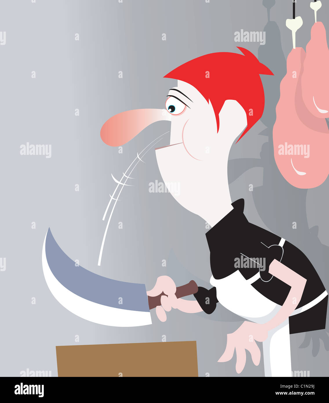 Butcher comic hi-res stock photography and images - Alamy