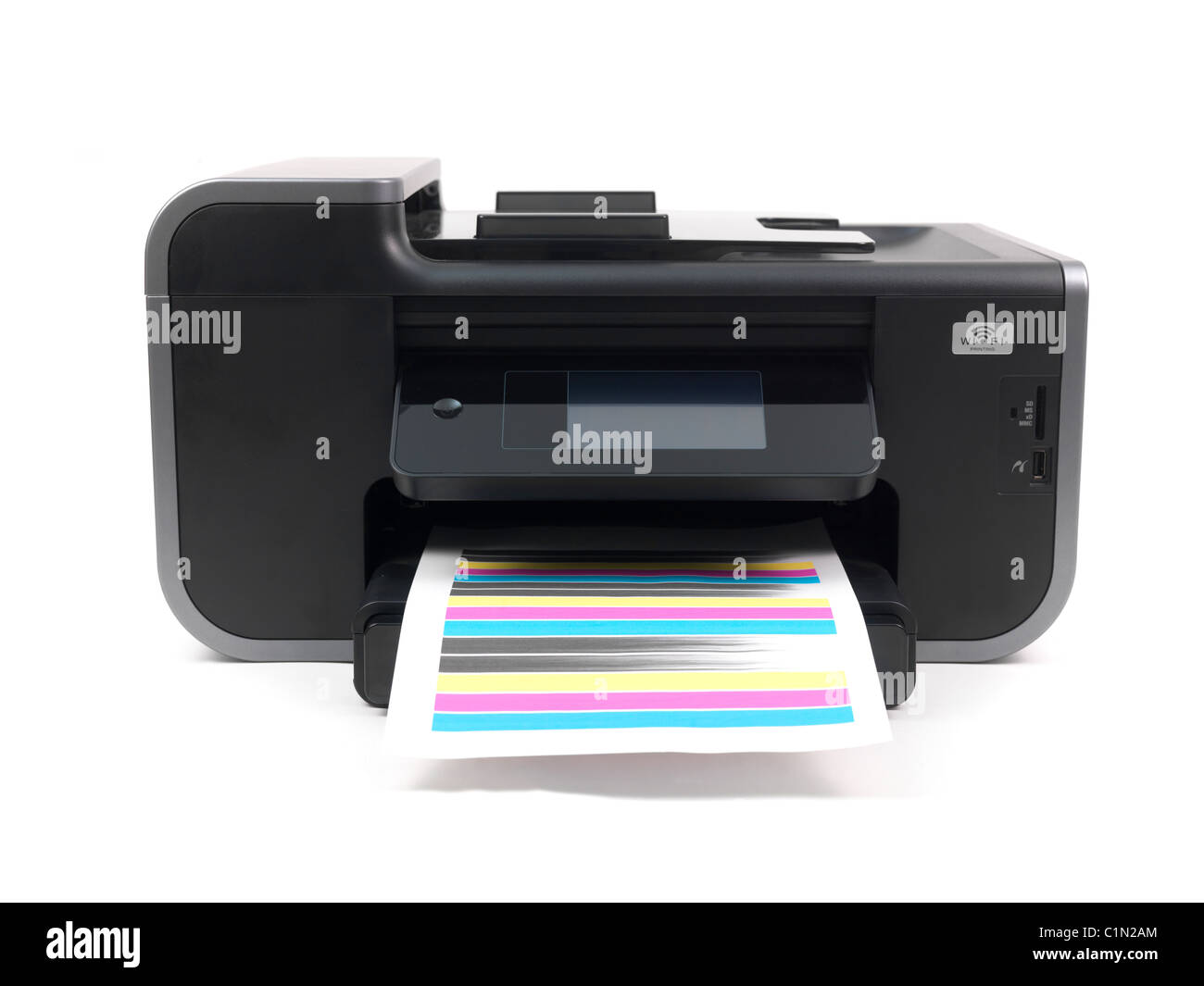 A multi function printer isolated against a white background Stock ...