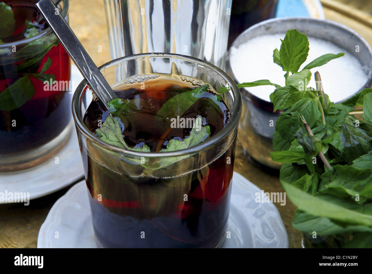 Egypt, Cairo, mint tea Stock Photo - Alamy