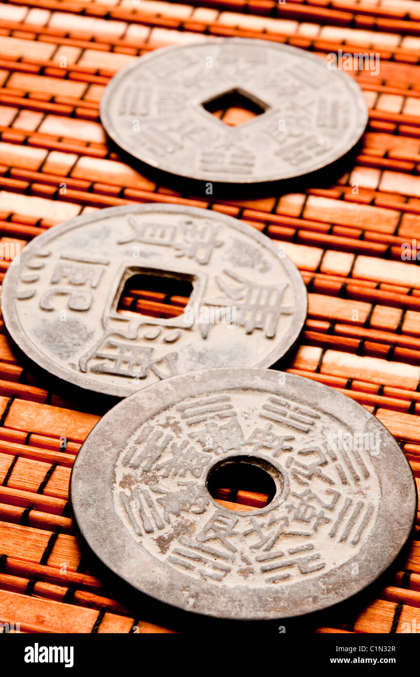 ancient Chinese cash coins Stock Photo - Alamy