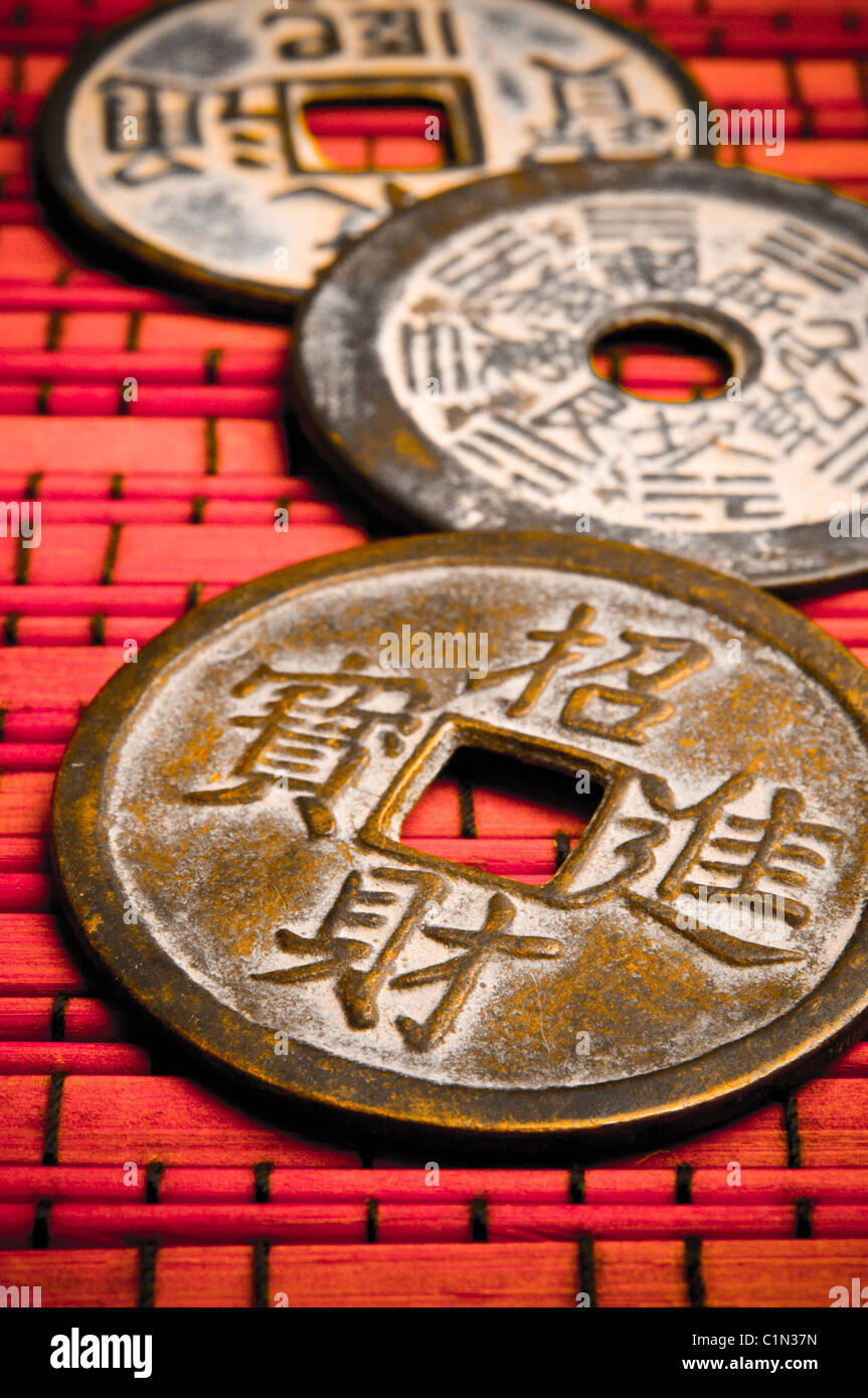 ancient Chinese cash coins Stock Photo - Alamy