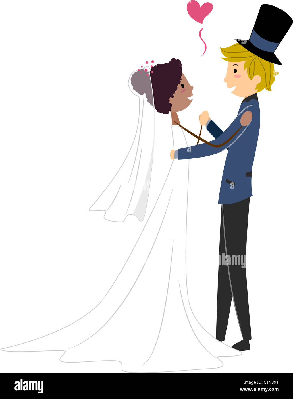 African bride and groom Cut Out Stock Images & Pictures - Alamy