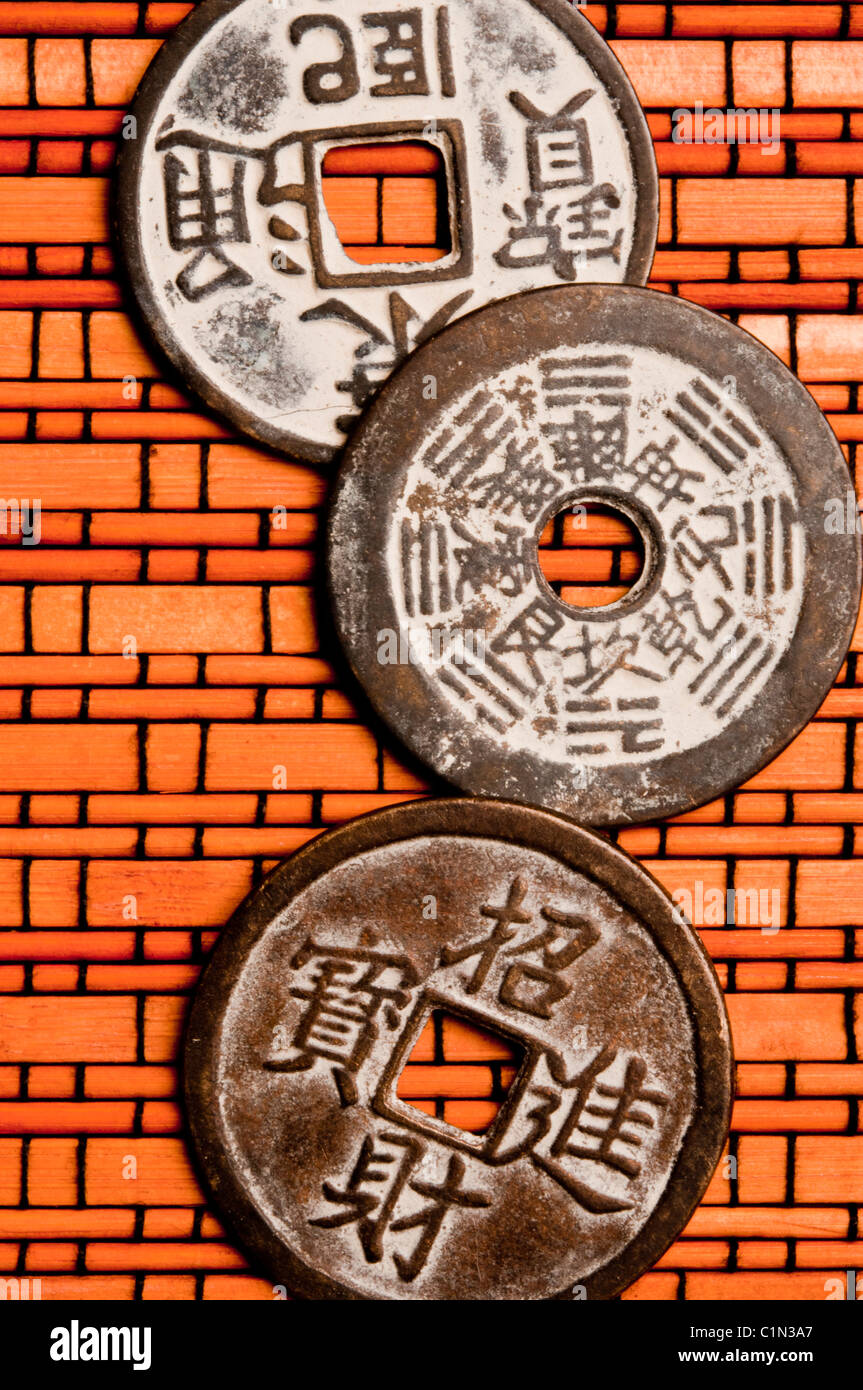 ancient Chinese cash coins Stock Photo - Alamy