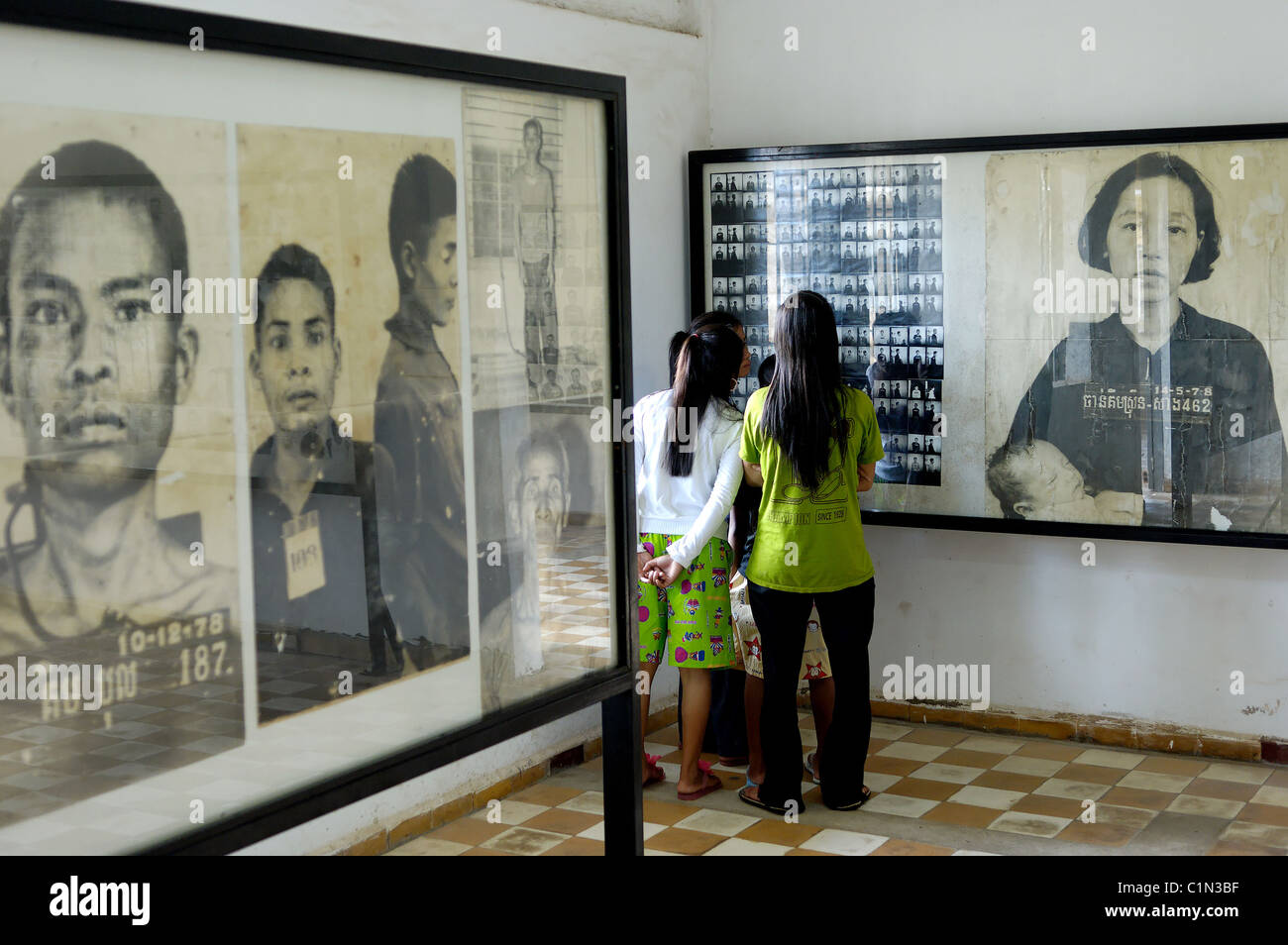 Cambodia, Phnom Penh, Tuol Sieng Genocide Museum, former jail of Khmers ...