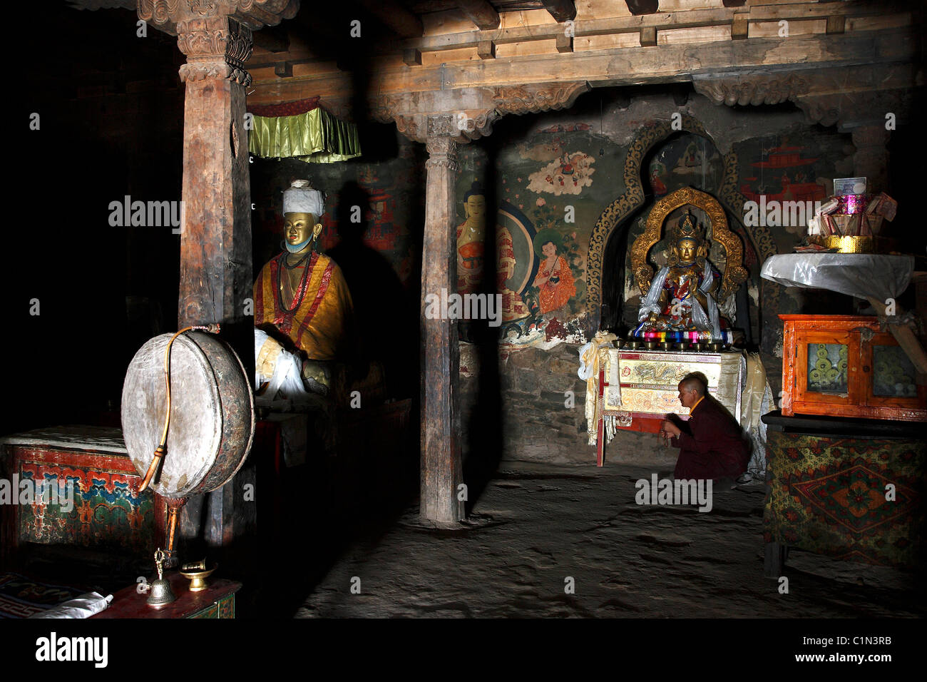 India, Jammu and Kashmir, Ladakh, Indus valley, Hemis Gompa (monastery ...