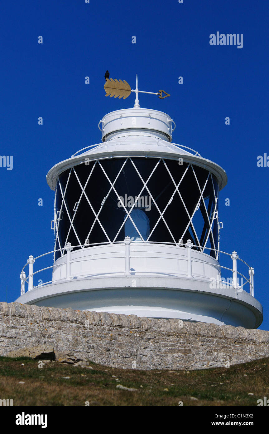 The top of the lighthouse at Anvil Point, Durlston, Dorset UK Stock ...