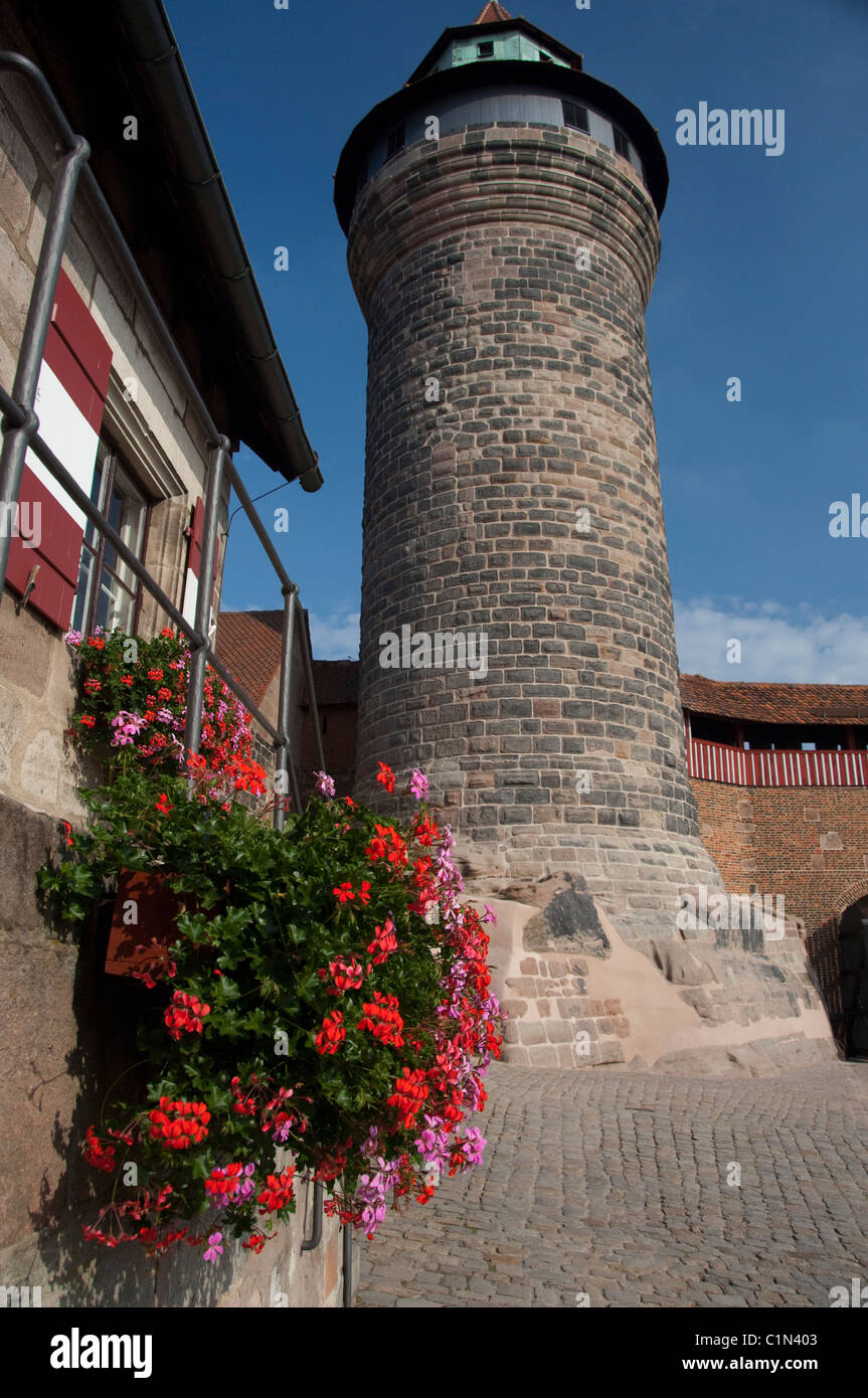 Germany, Bavaria, Nuremberg. Historic 11th century Imperial Castle (aka ...