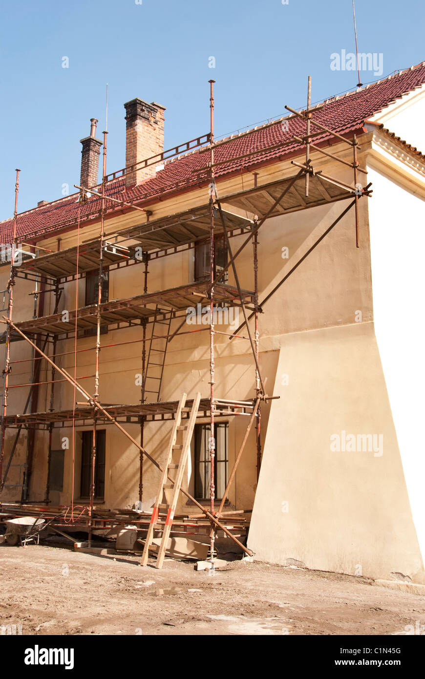 historical building in reconstruction Stock Photo - Alamy