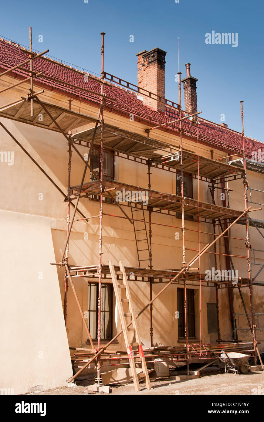 historical building in reconstruction Stock Photo - Alamy