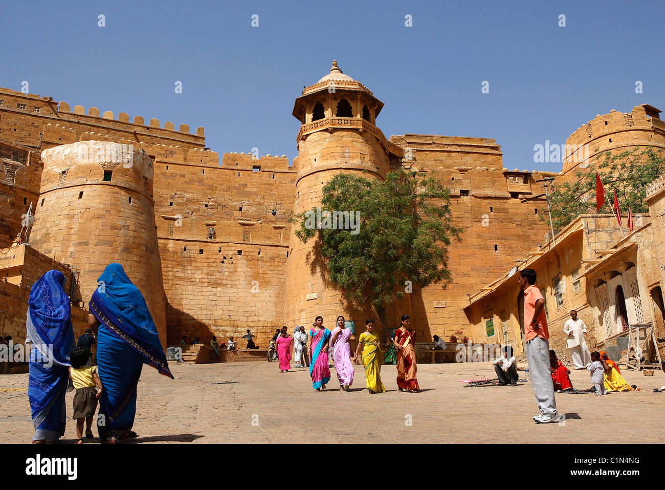 India, Rajasthan State, Jaisalmer, citadel entry Stock Photo - Alamy
