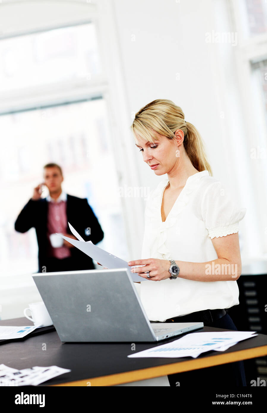 Documents in lap top hi-res stock photography and images - Alamy