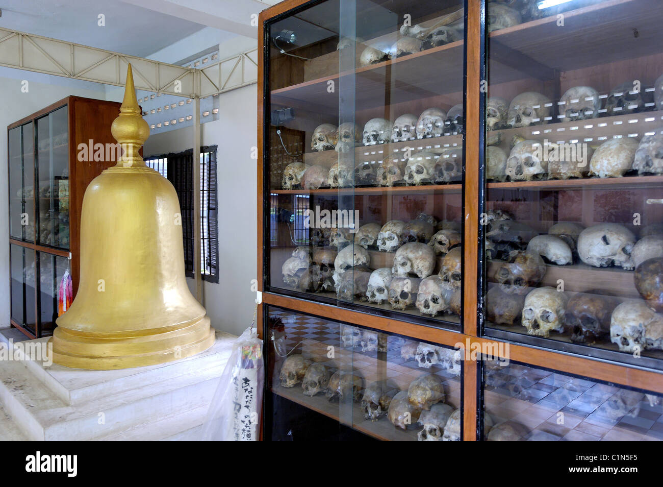 Cambodia, Phnom Penh, Tuol Sieng Genocide Museum, former jail of Khmers ...