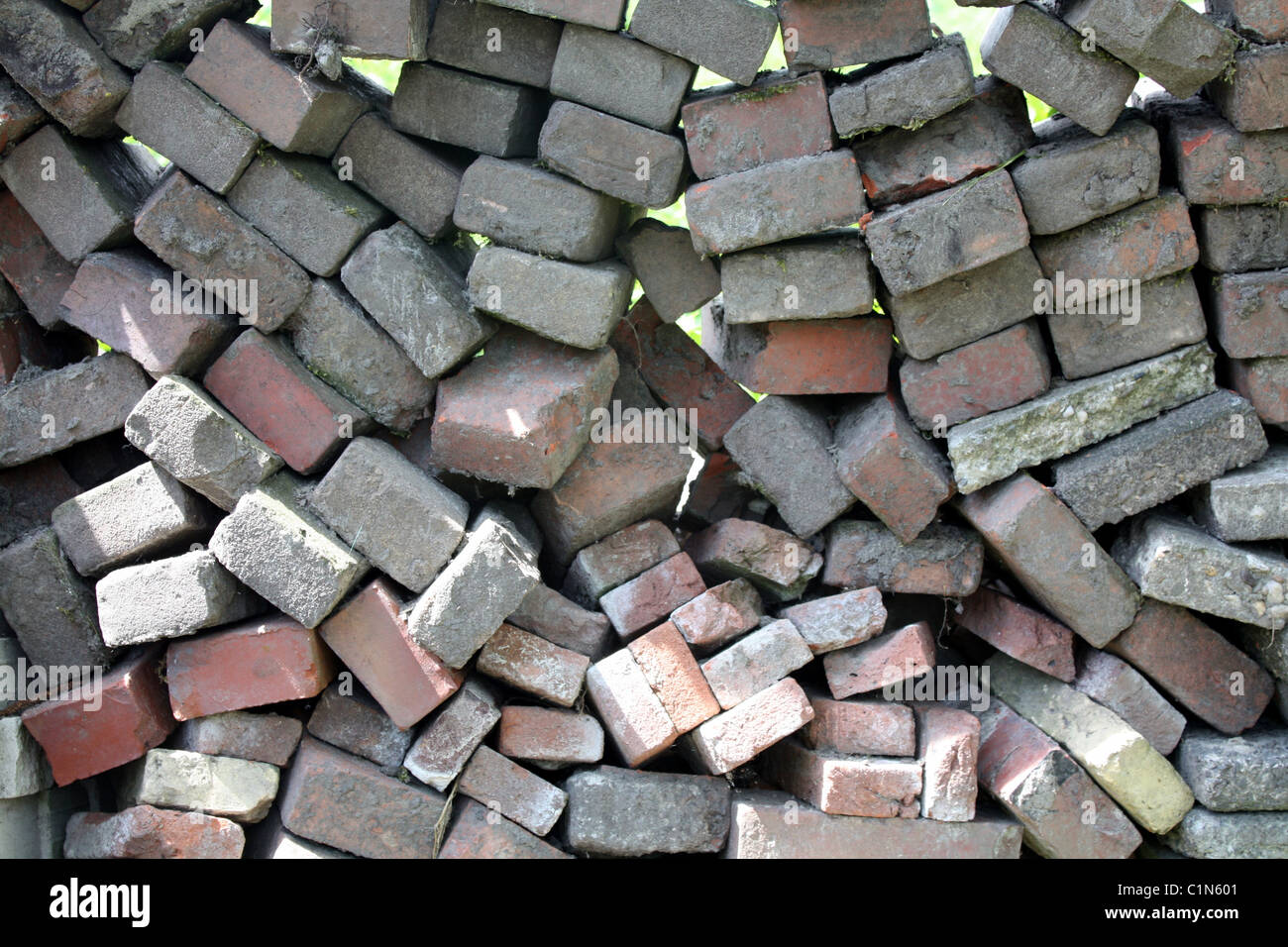 Pile of old bricks are ready for reuse Stock Photo - Alamy