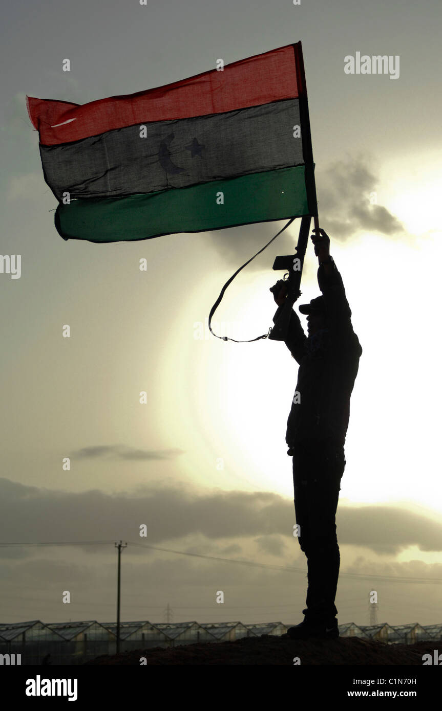 Rebel libyan flag hi-res stock photography and images - Alamy