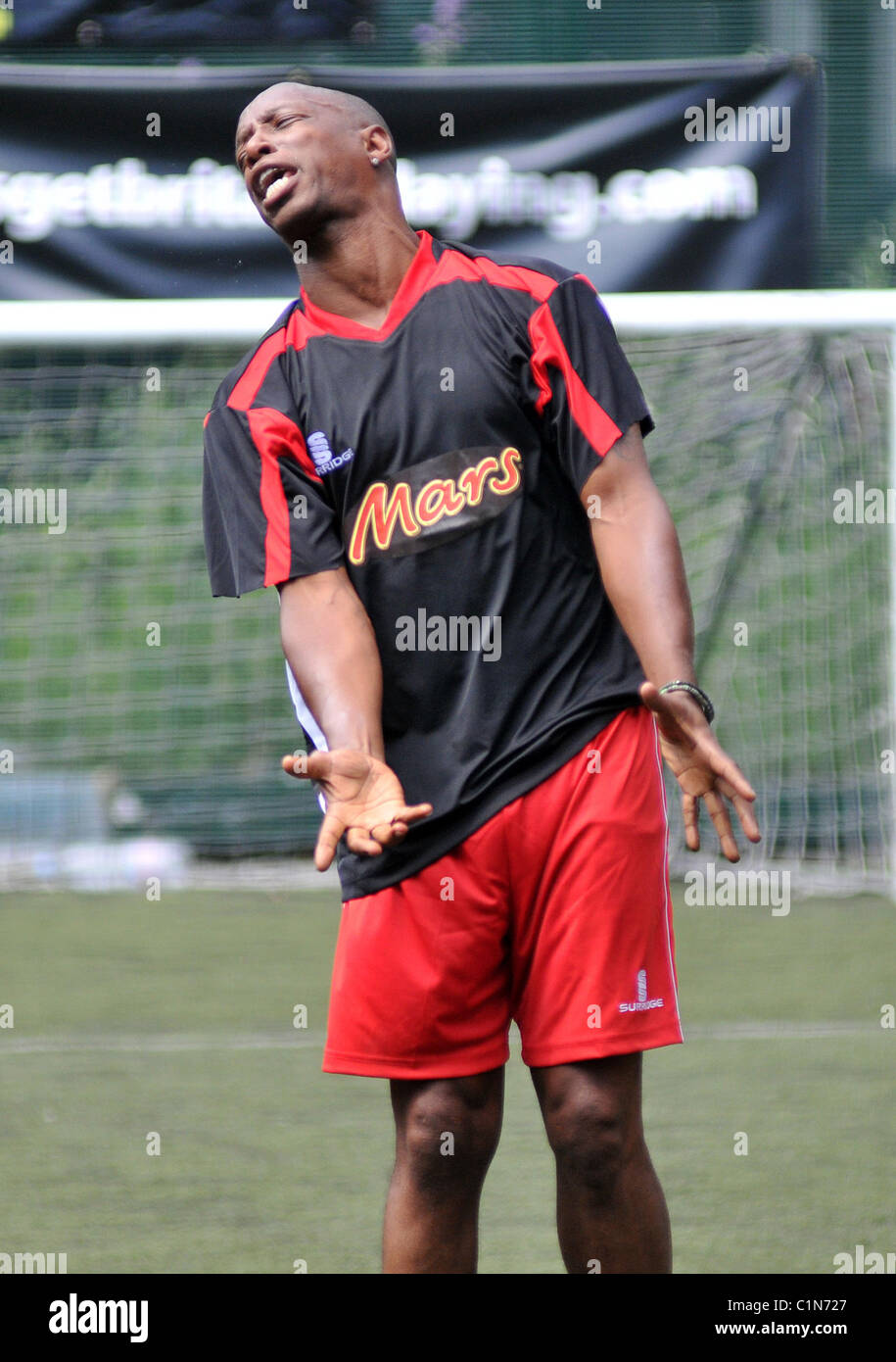 Ian Wright 'Talksport Radio Football Match' between teams from the ...