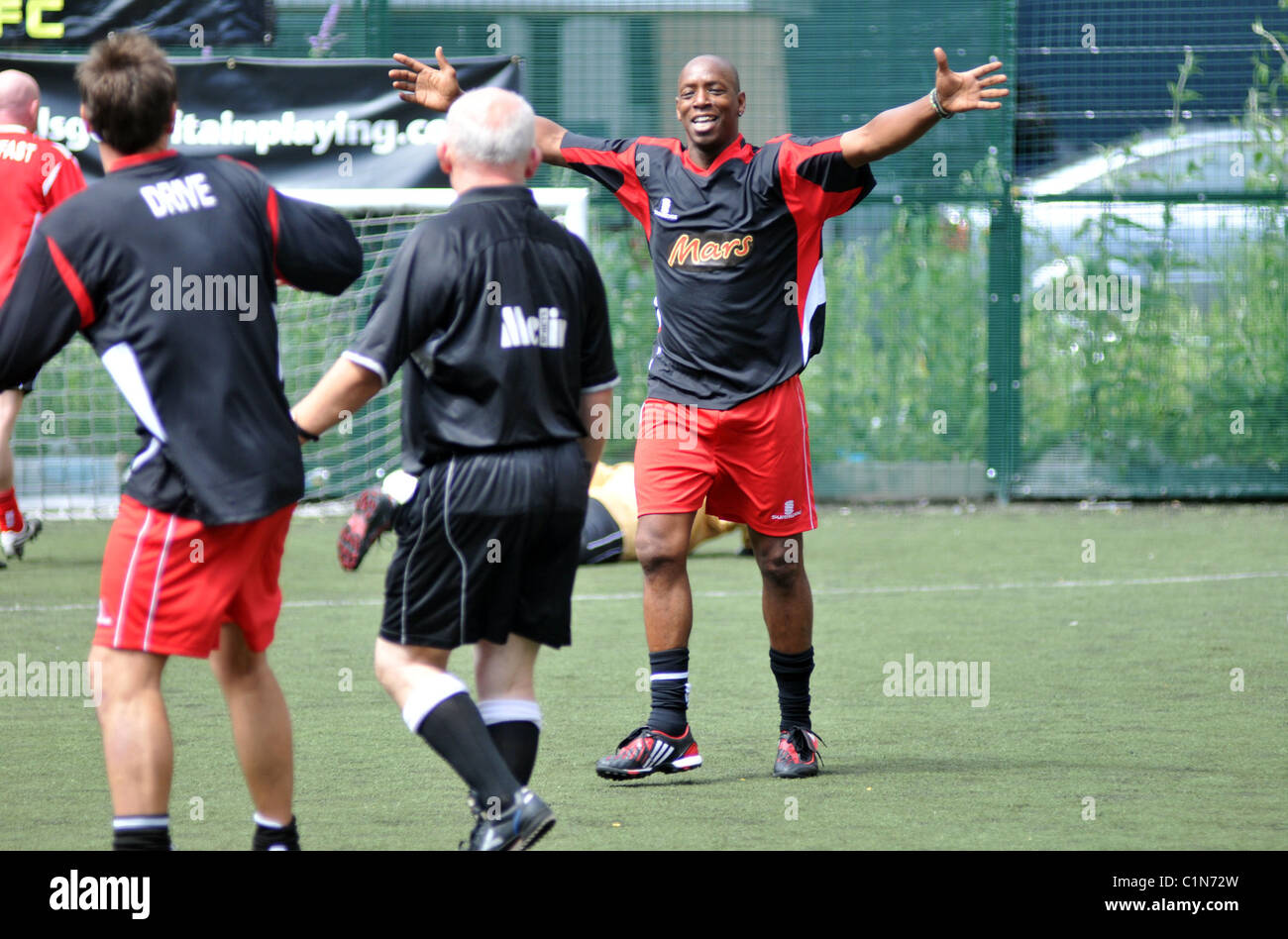 Ian Wright 'Talksport Radio Football Match' between teams from the ...