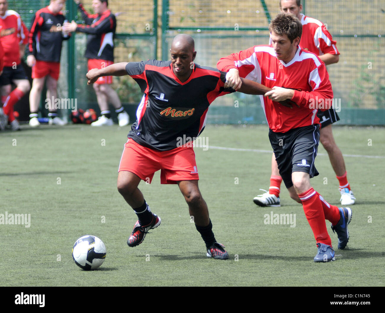Ian Wright 'Talksport Radio Football Match' between teams from the ...