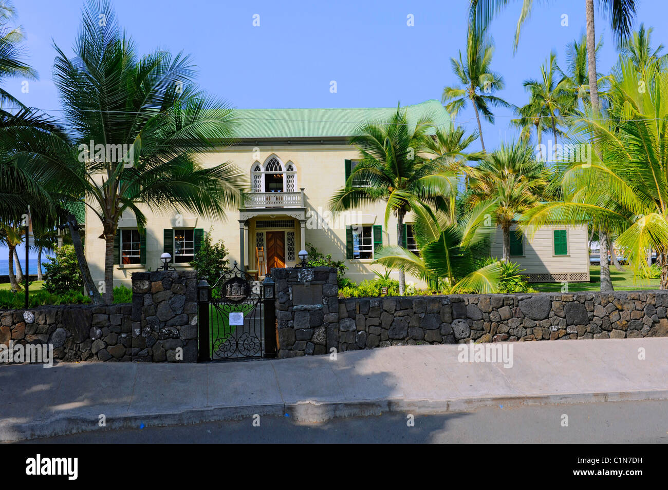 Hulihee Palace Kona Kailua Hawaii Pacific Ocean Stock Photo - Alamy