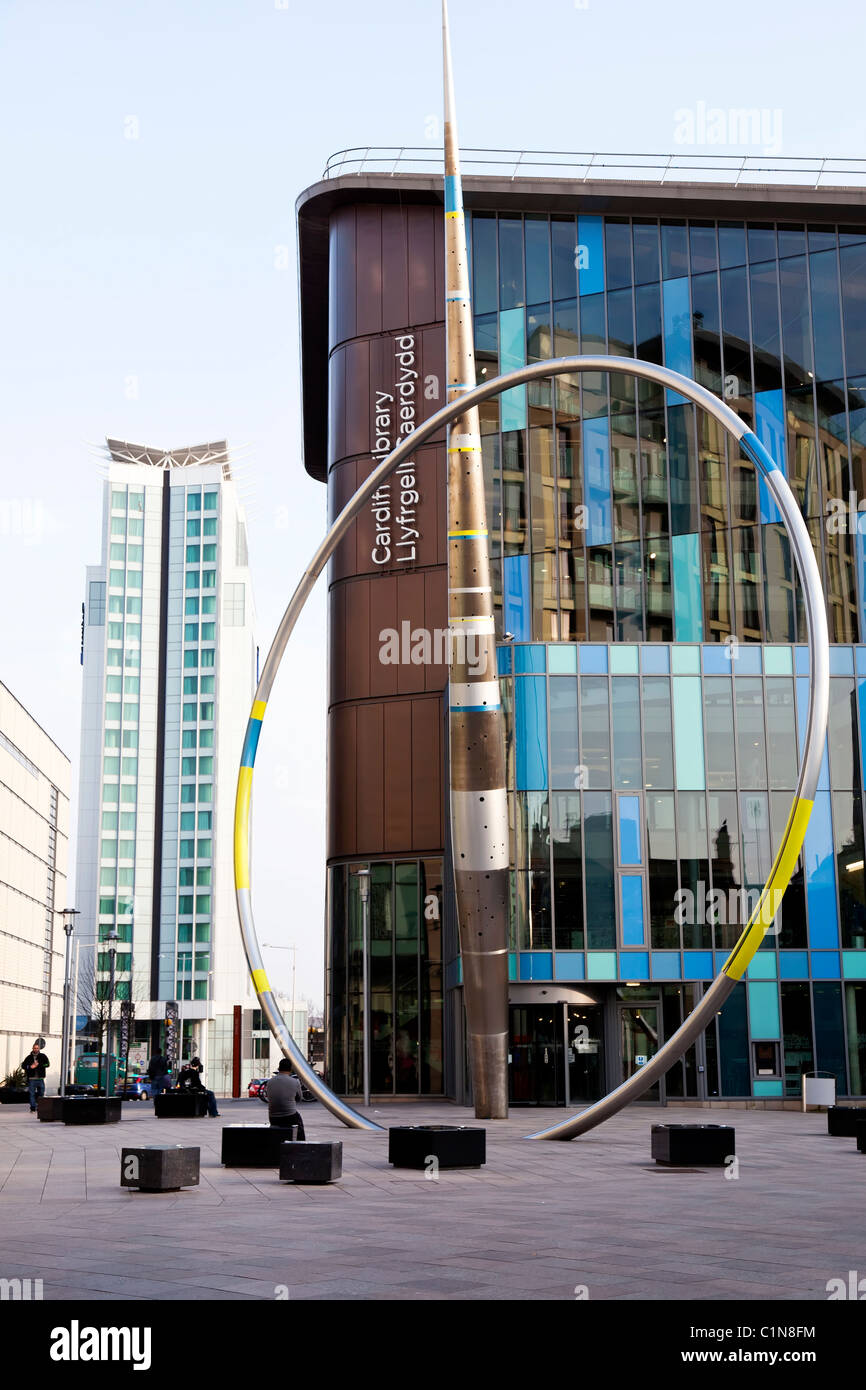Cardiff library Cardiff Wales UK Stock Photo - Alamy
