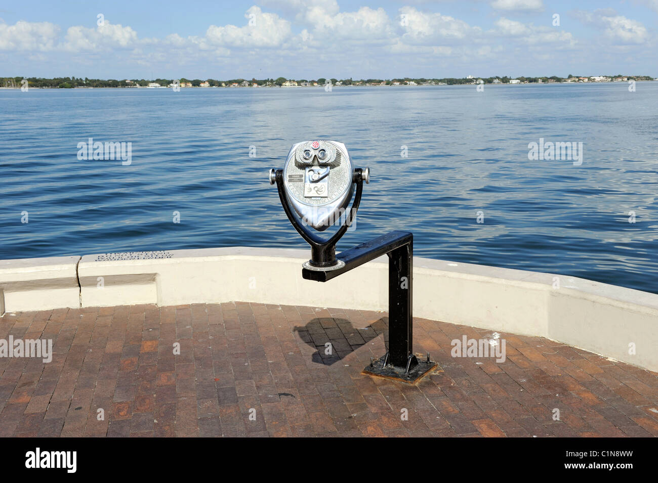 Public viewing binocular station St. Petersburg Florida Bayfront Stock ...