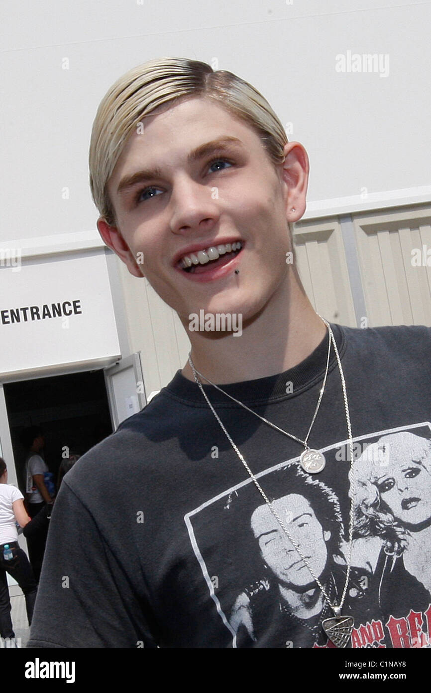 Luke Worrell outside the fashion tent at Bebelplatz Mercedes Benz ...