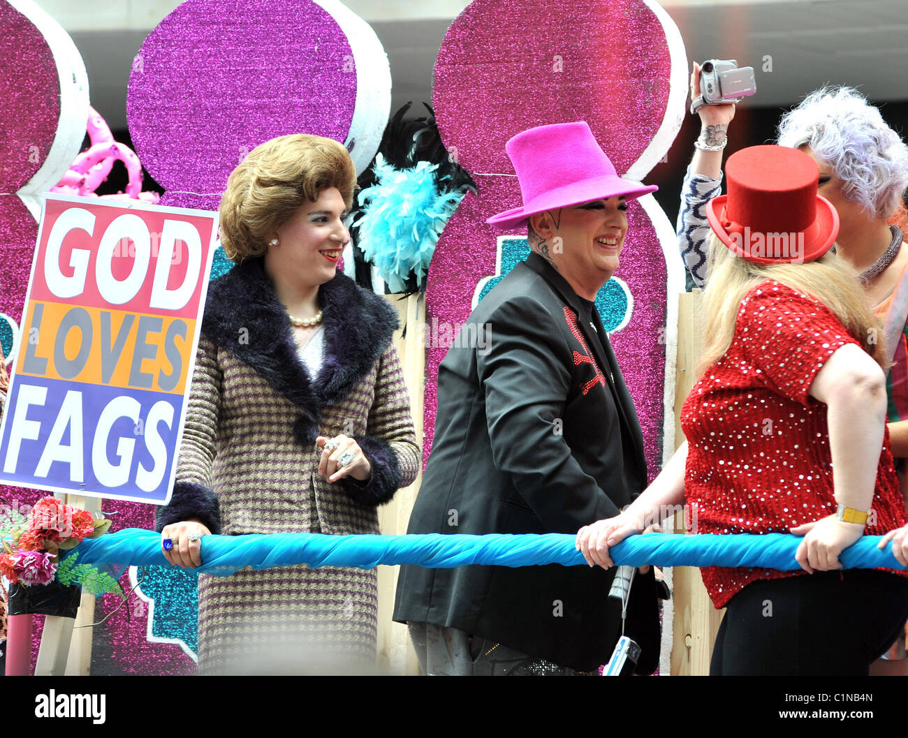 Boy George Pride London Festival marching through Central London London ...