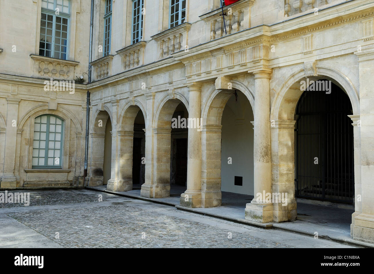 France, Vaucluse, Valreas, town hall and its 15th century frontage ...