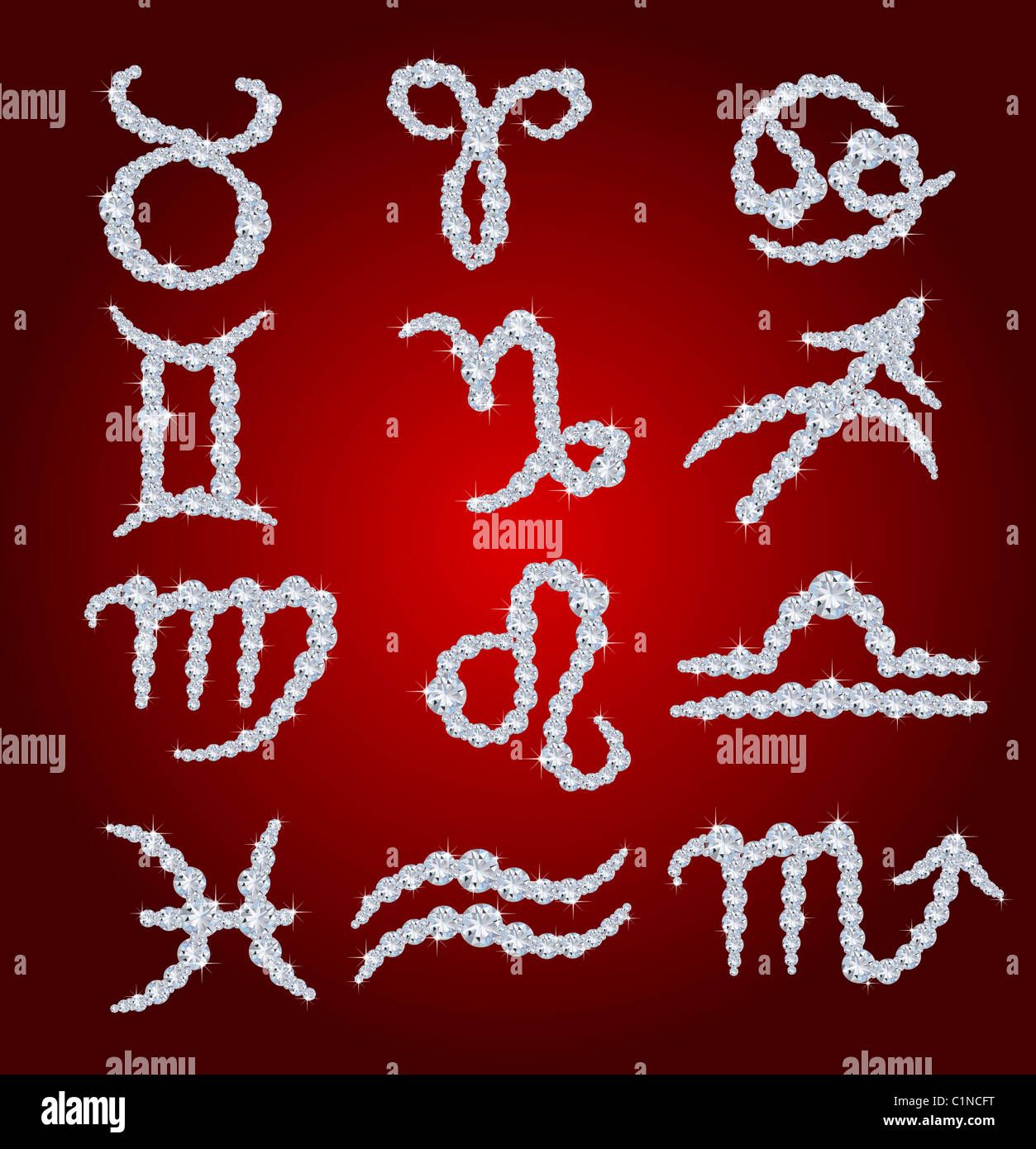 diamond zodiac sign Stock Photo - Alamy