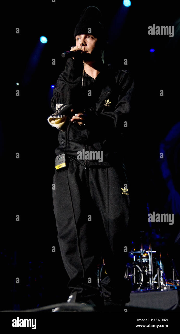Dino 'Dappy' Contostavlos of N-Dubz performing live on stage at the ...