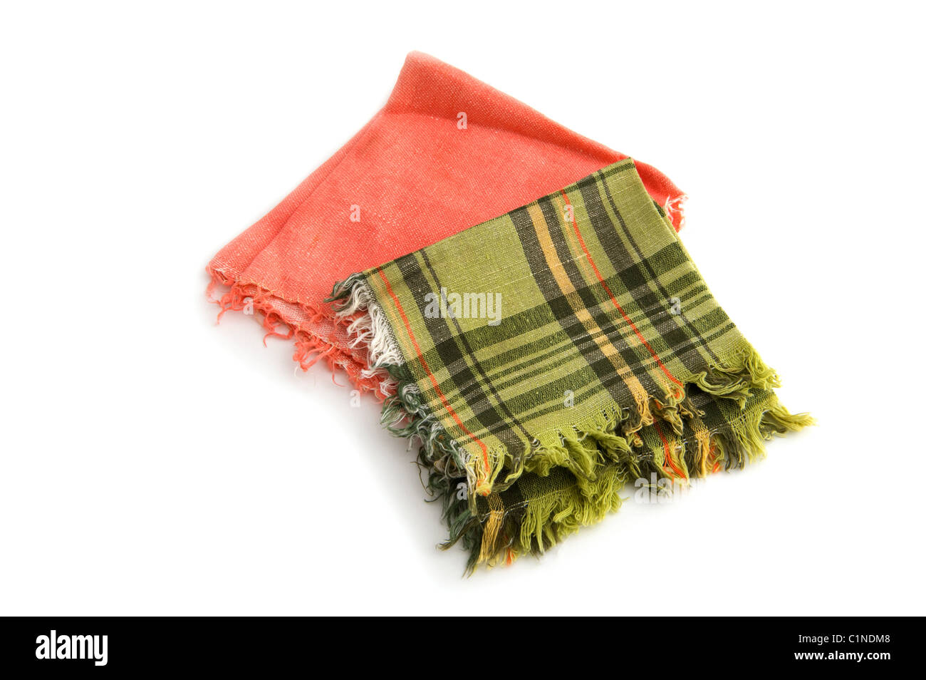 object on white - napkin close up Stock Photo - Alamy