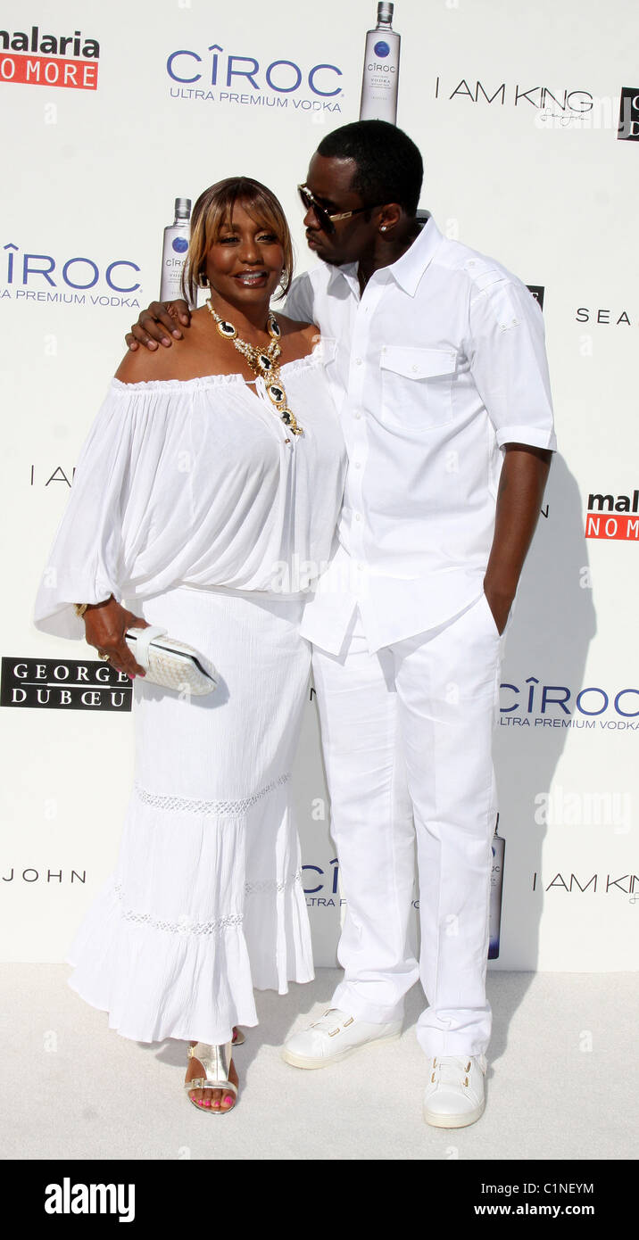 Janice Combs, Sean 'Diddy' Combs The Annual White Party held at a ...