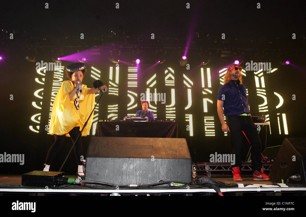 Sneaky Sound System performing at the Wireless 2009 held at Hyde Park ...