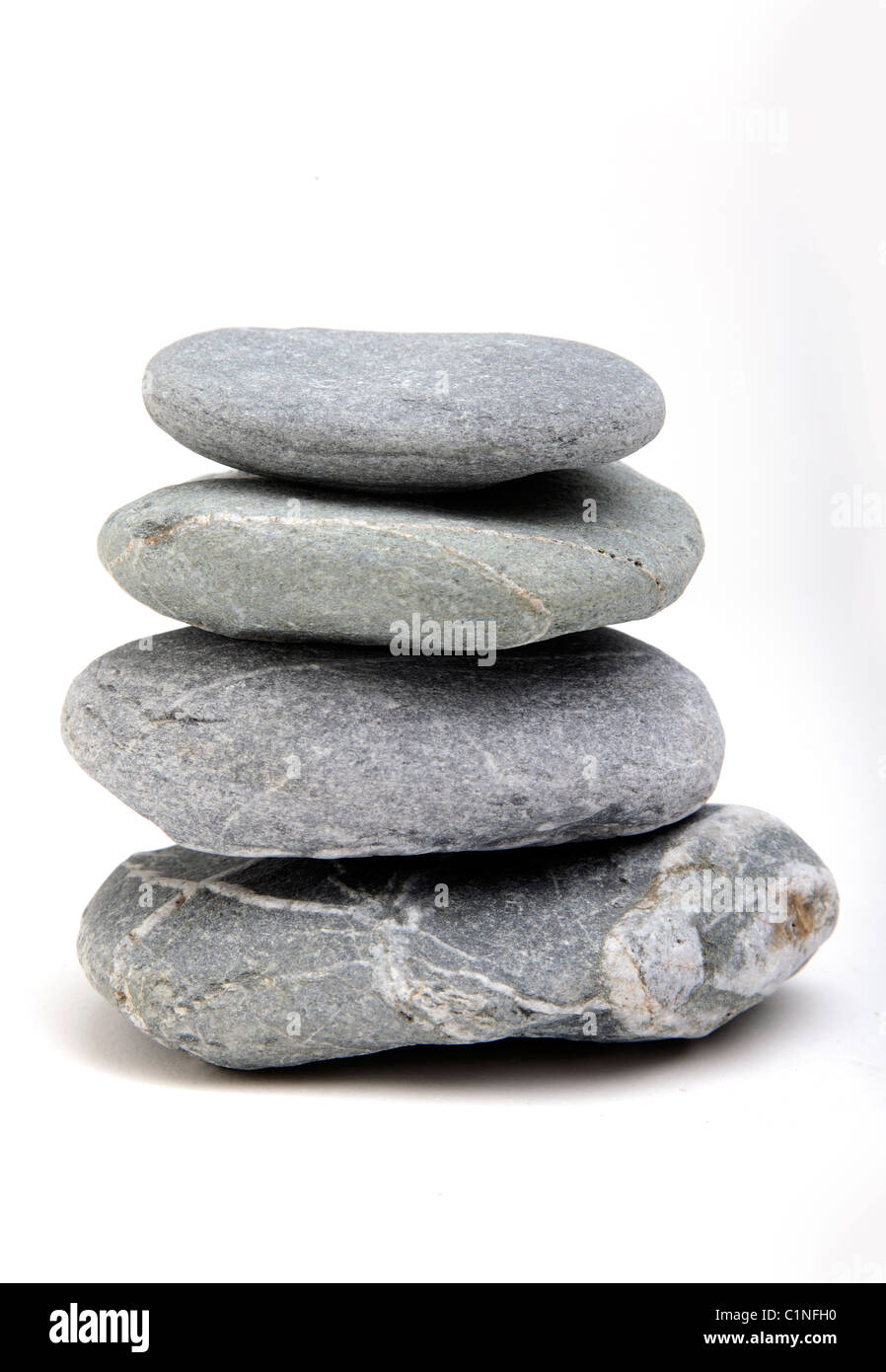 Zen sculpture made from pebbles Stock Photo - Alamy
