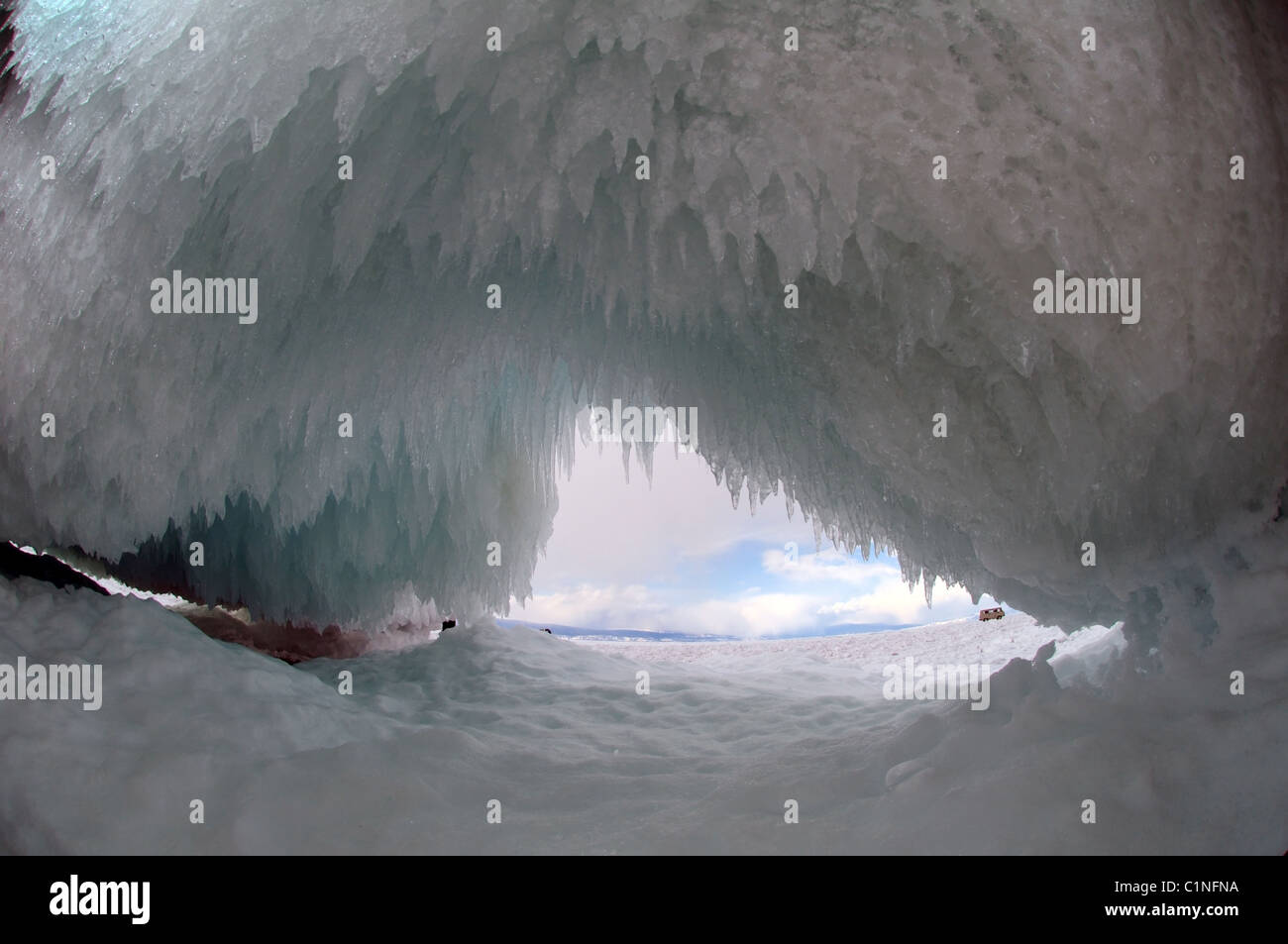 Ice cave. Olkhon island, Baikal lake, Siberia, Russia Stock Photo - Alamy