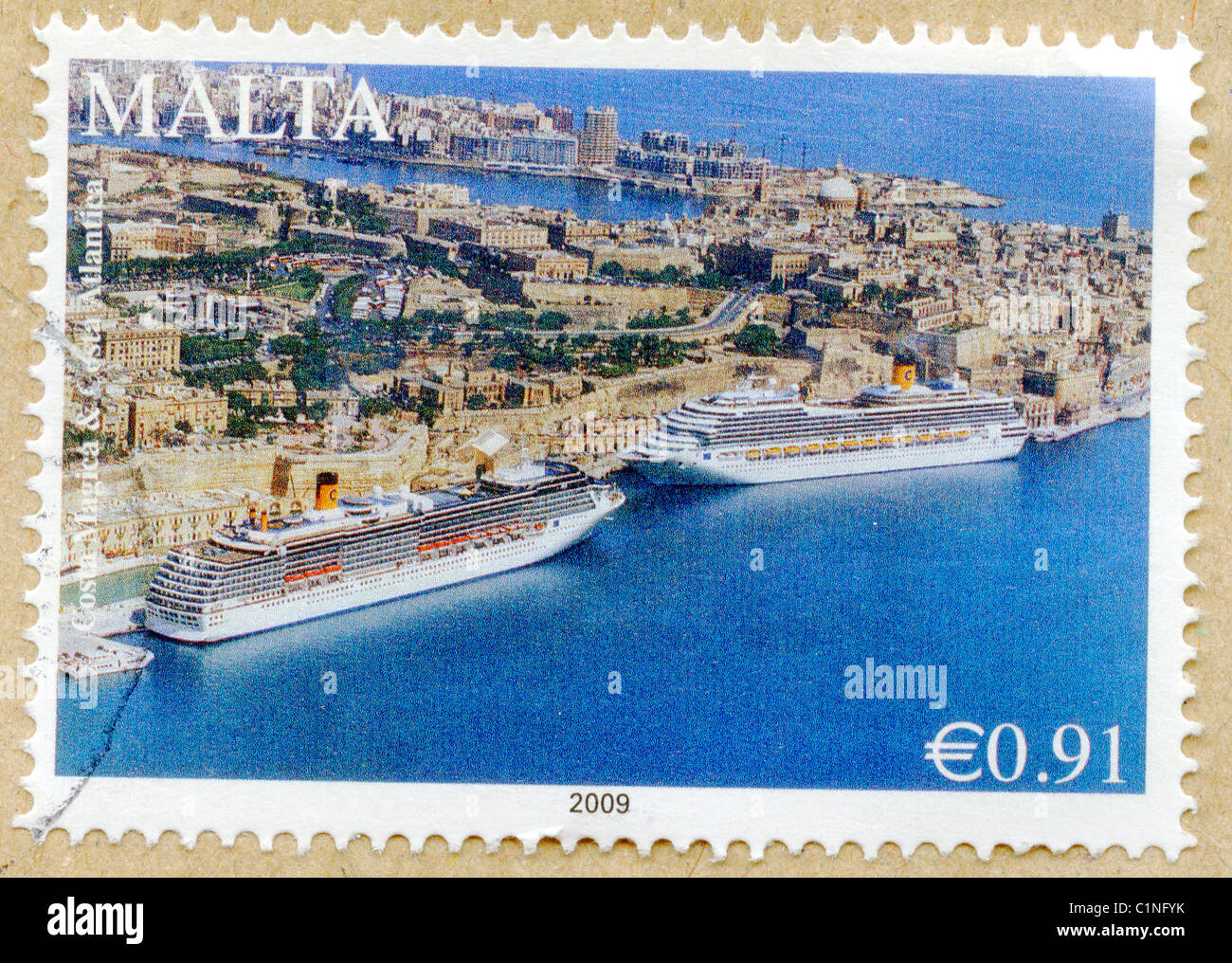 Malta postage stamp Stock Photo - Alamy