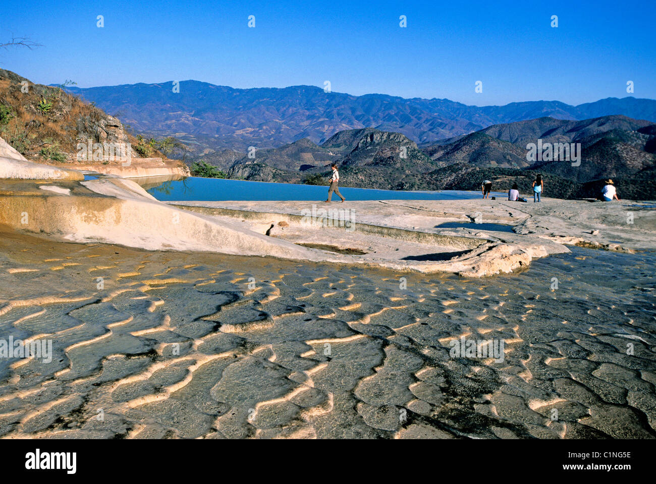 Mexico, Oaxaca State, Hierve el Agua, water pools Stock Photo - Alamy