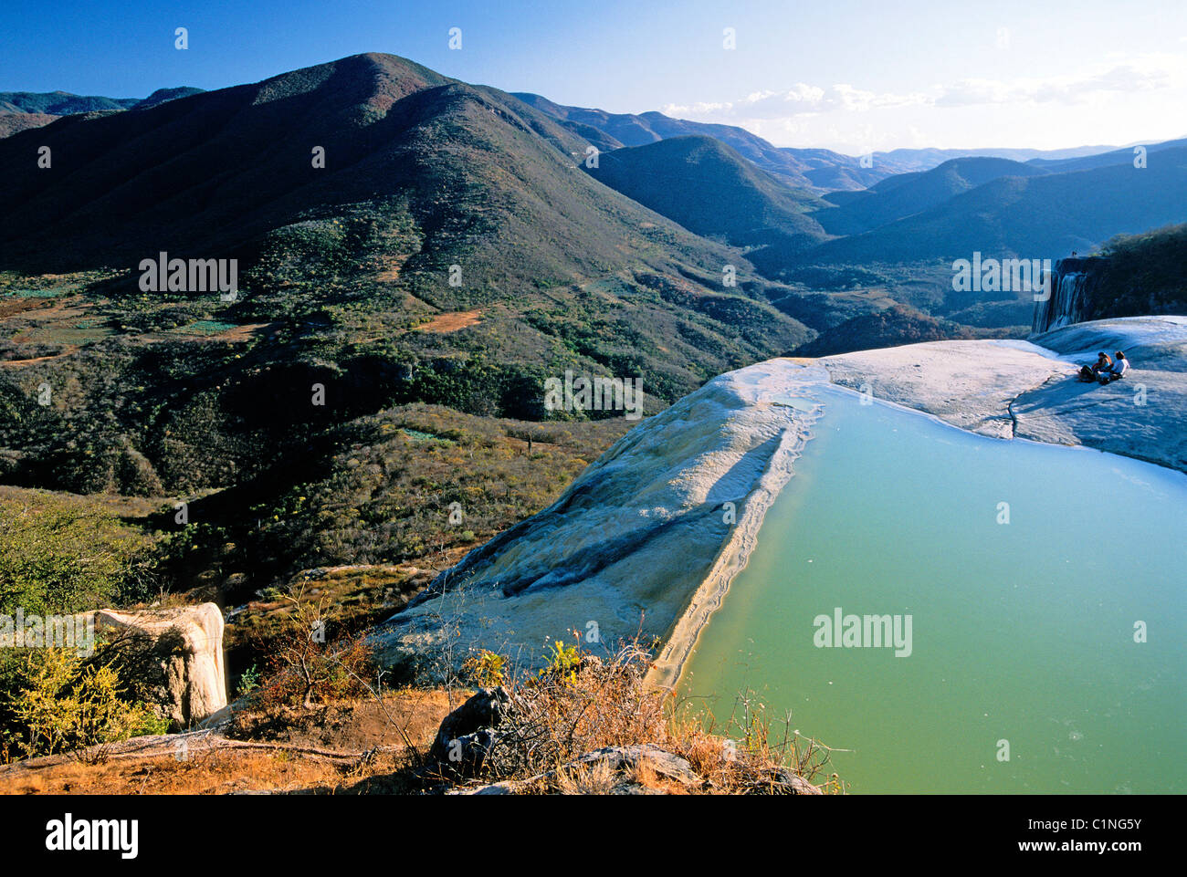 Mexico, Oaxaca State, Hierve el Agua, water pools Stock Photo - Alamy