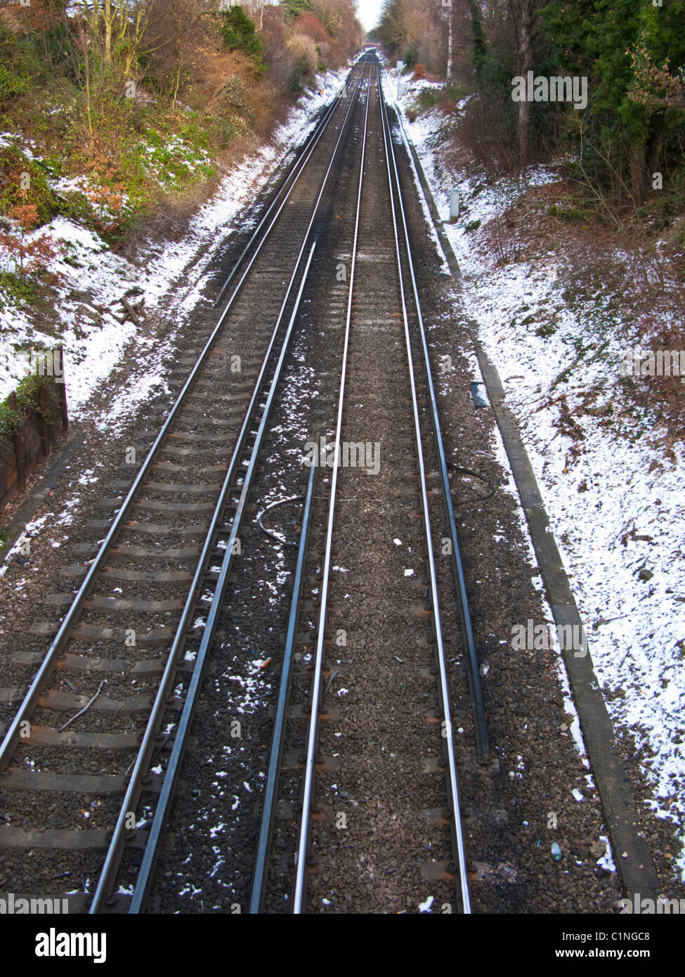 Empty railway track hi-res stock photography and images - Alamy