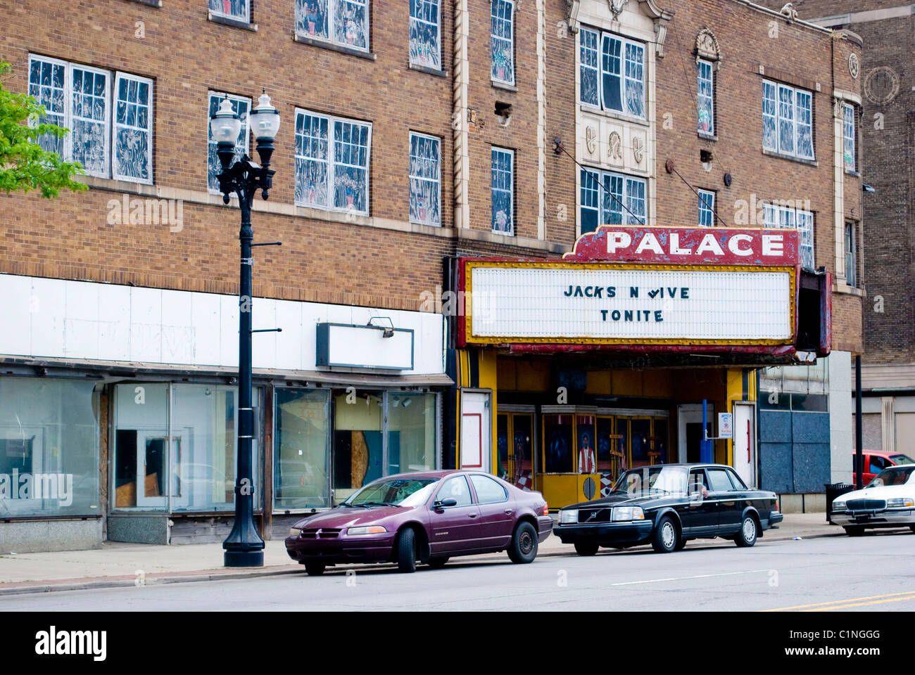 The Palace Theater marquee with a sign reading 'Jackson 5 Tonight' with ...