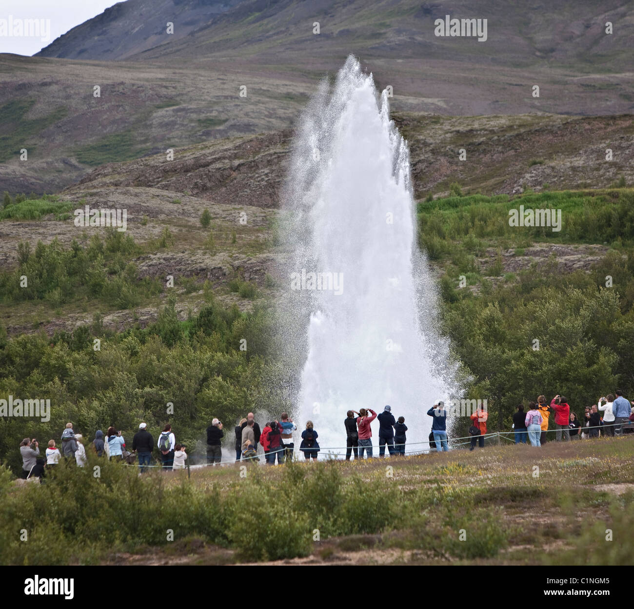 Strokkur Geyser Erupting, Iceland Stock Photo - Alamy