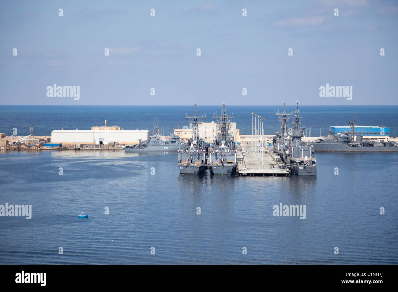 Military ships dock in the port of Alexandria Stock Photo - Alamy