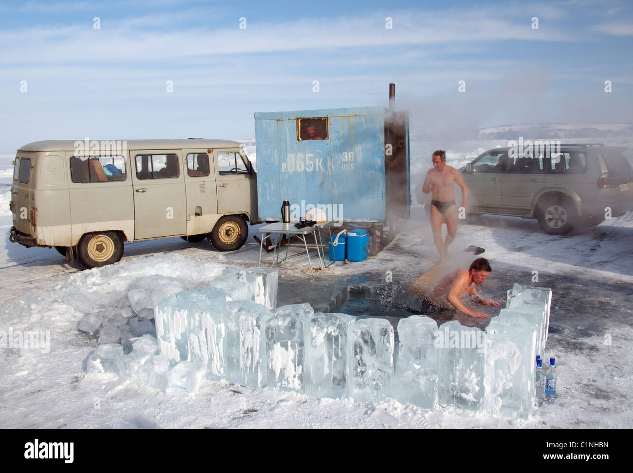 Russian ice bathing hi-res stock photography and images - Alamy