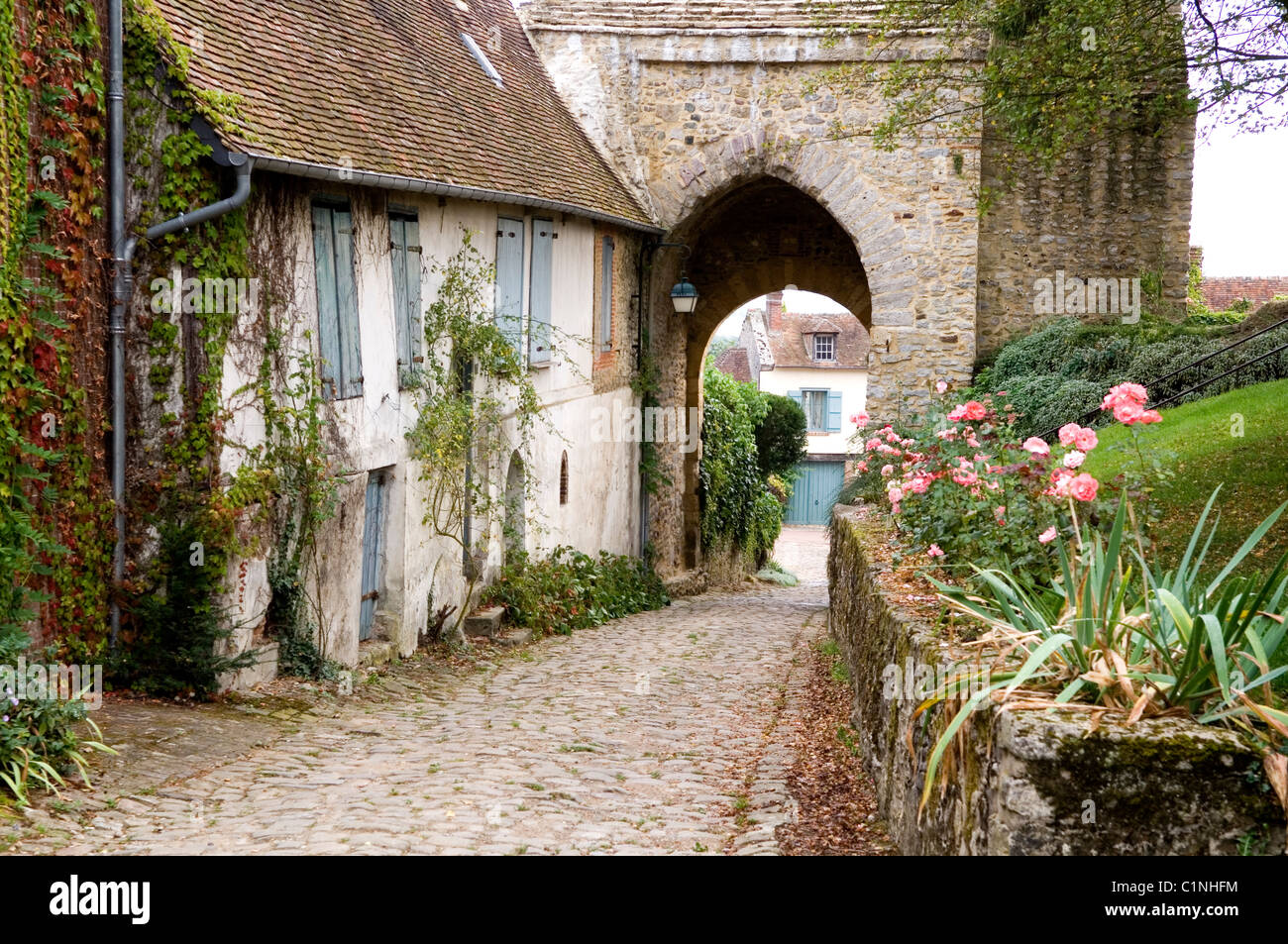 Picturesque French village of Gerberoy Stock Photo - Alamy
