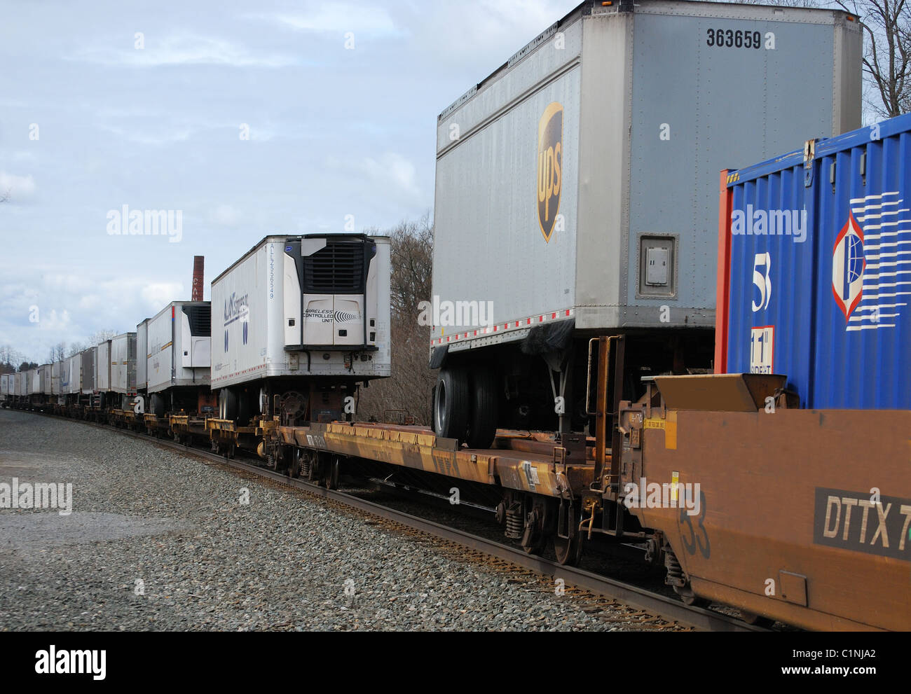 CSX freight train cars Stock Photo - Alamy