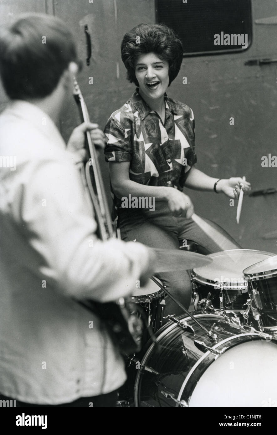 The Honeycombs Uk Pop Group In 1964 With Honey Lantree On Drums Photo