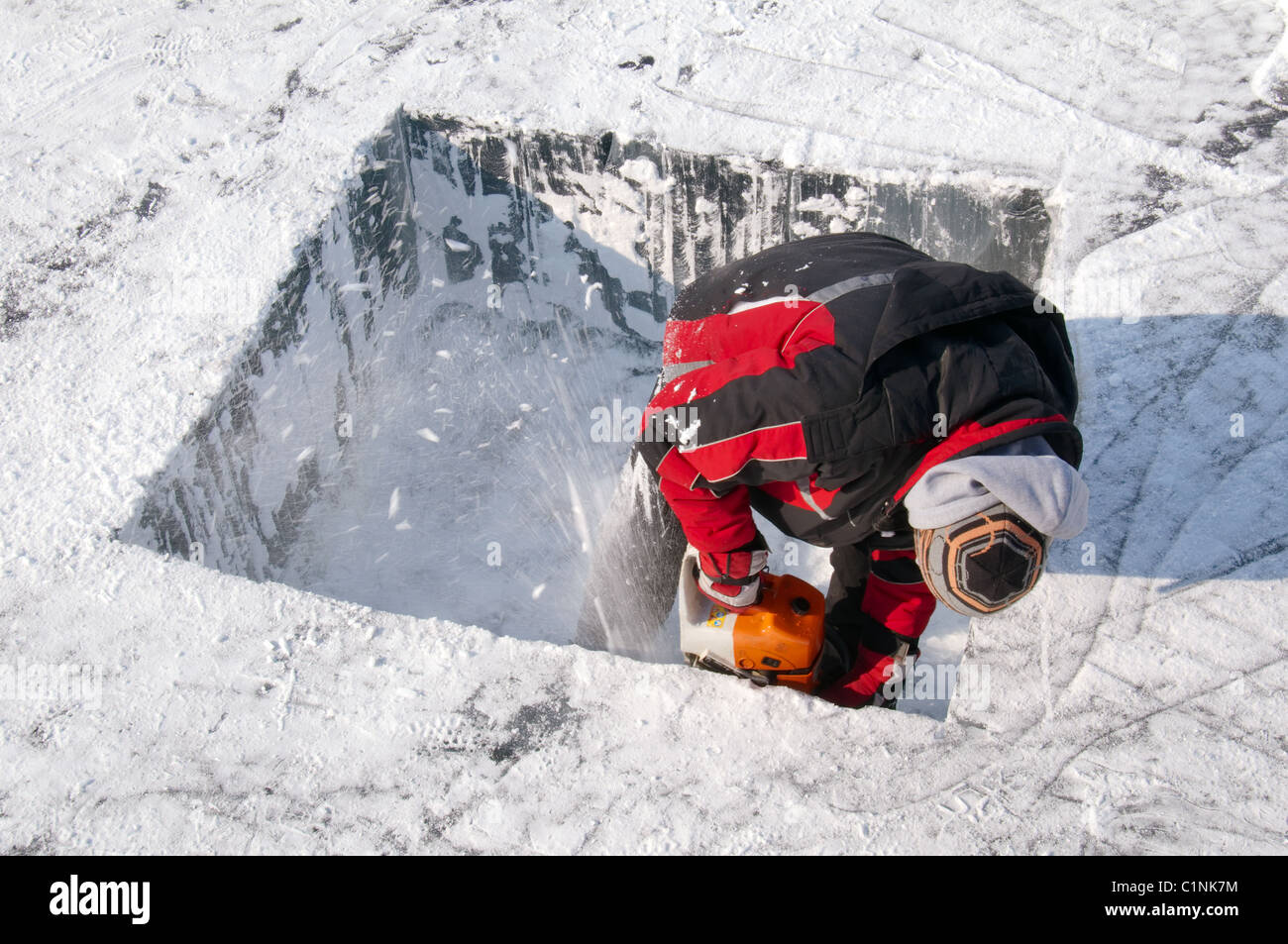 Ice hole or maina for ice diving hi-res stock photography and images ...