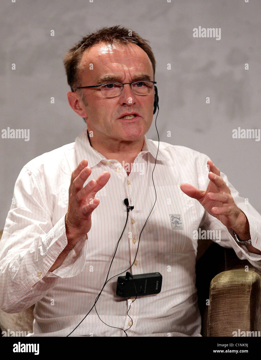 British director Danny Boyle attends a dialogue on film during the 12th ...