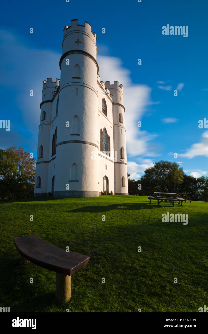 Haldon Belvedere triangular tower near Exeter in Devon, England, also ...