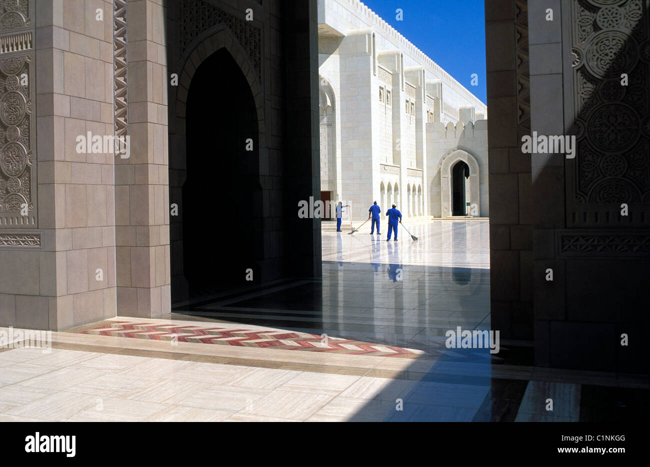 Oman Sultanate, Muscat, Ghala suburbs, Sultan Qabous Mosque Stock Photo ...