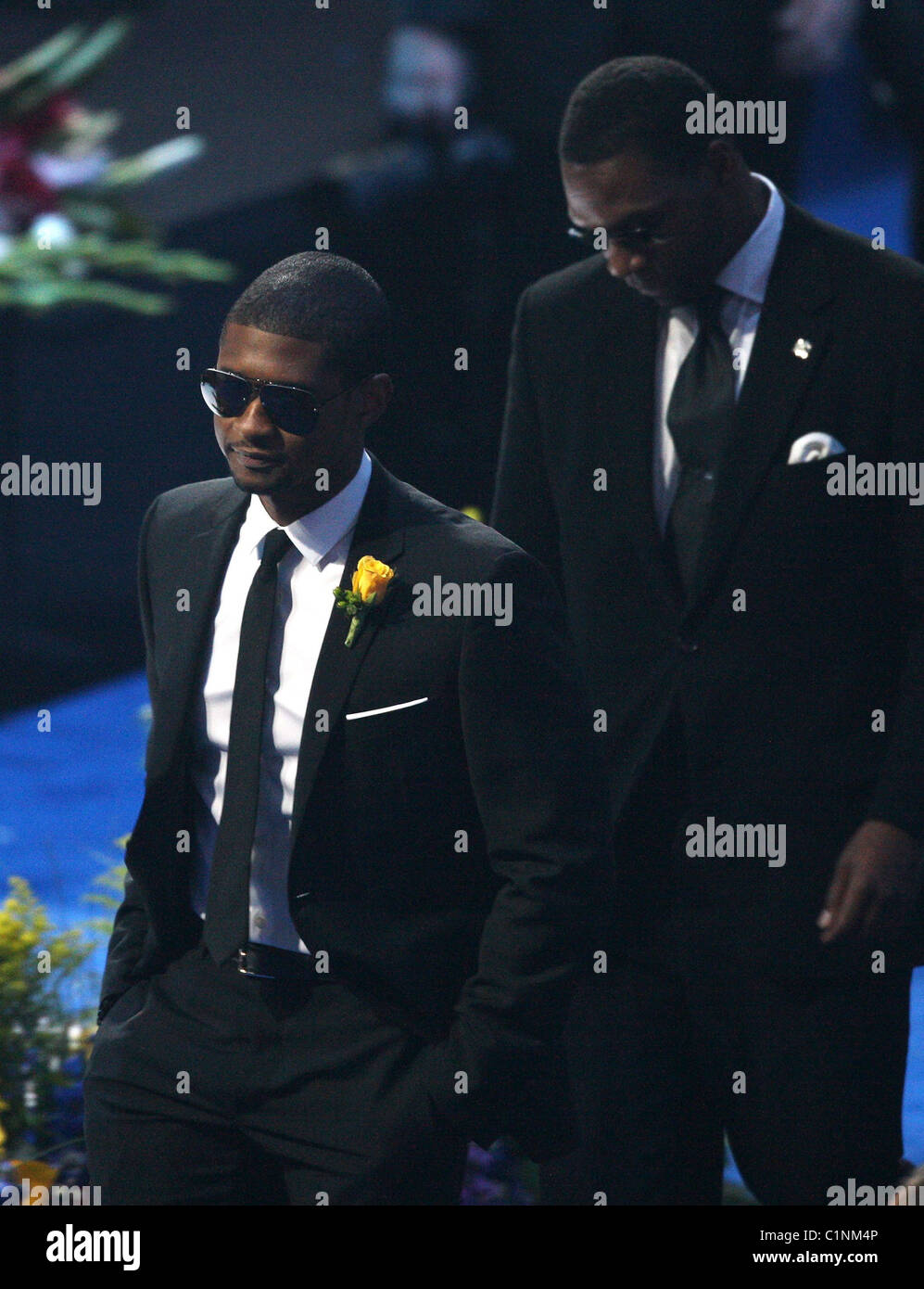 Musician Usher The memorial service for the King of Pop, Michael ...